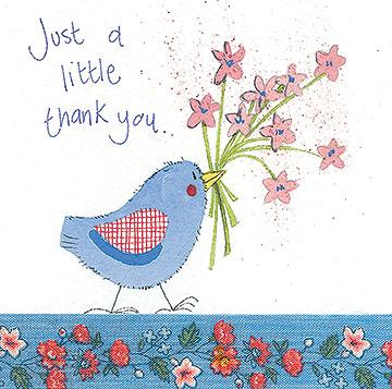 Just a Little Thank You Bird - Mini Card – Lemon And Lavender Toronto