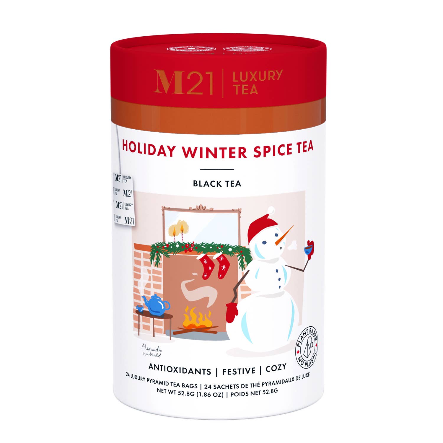 Holiday Winter Spice Luxury Organic Tea – 24 Pyramid Bags – Lemon And ...