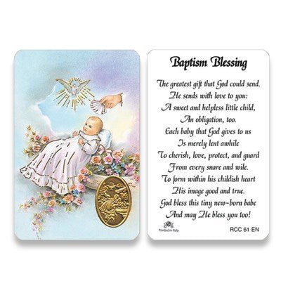 Baptism Blessing Prayer Cards Blessing Cards – The Cottage Shop