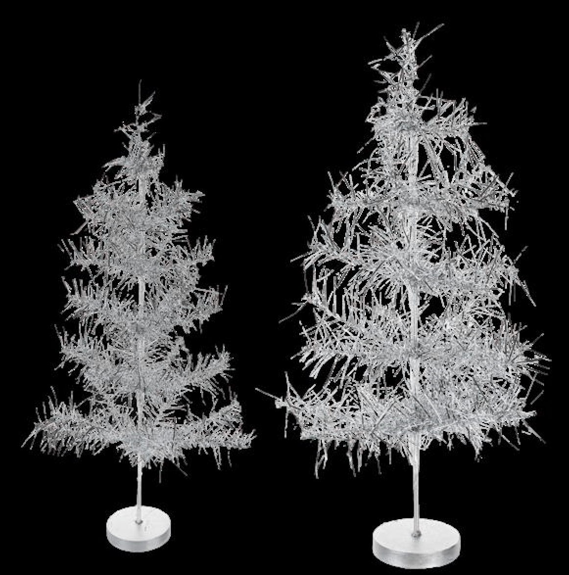 Silver Tinsel Tree Set – Lemon And Lavender Toronto