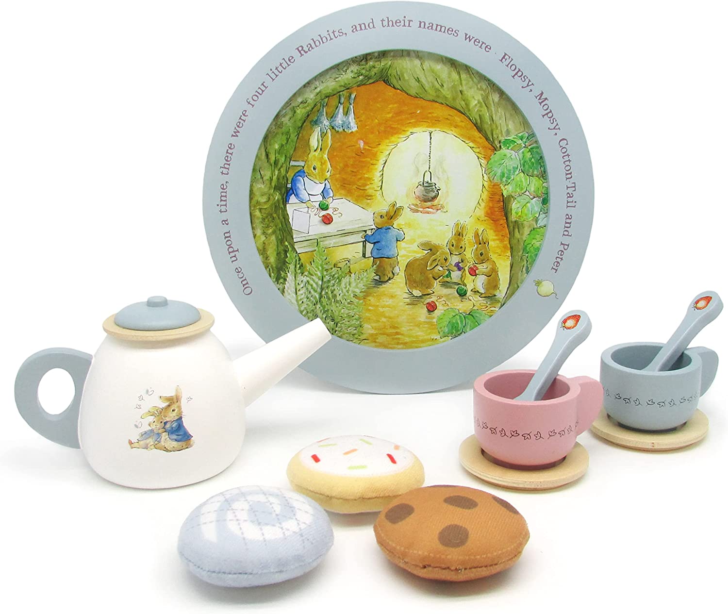 Beatrix Potter Peter Rabbit Wooden Tea Set for Pretend Play – Lemon And ...