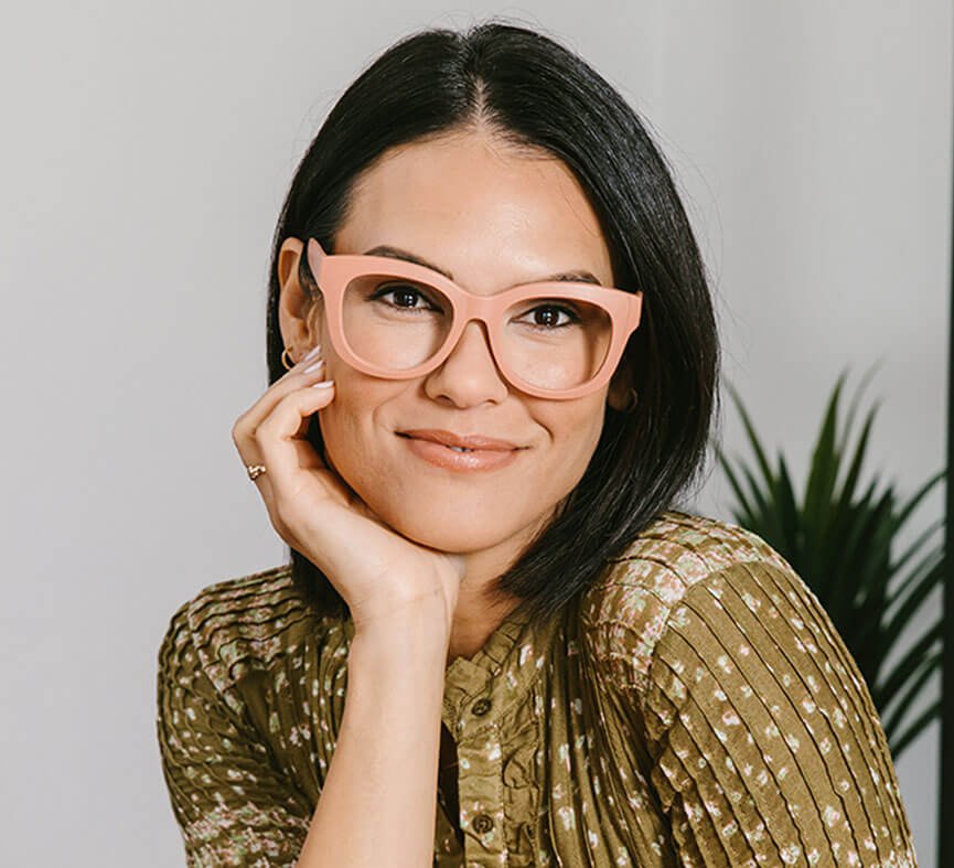 Center Stage Eco Blush Glasses – Lemon And Lavender Toronto