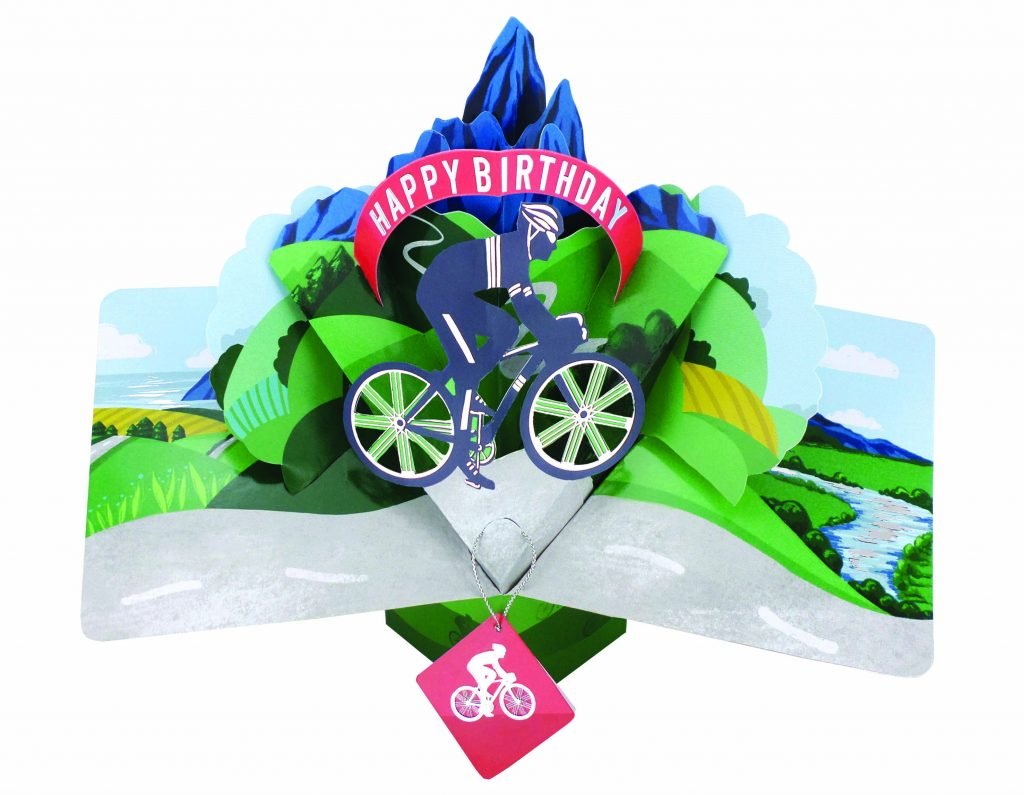 Cyclist Pop Up Card – Lemon And Lavender Toronto