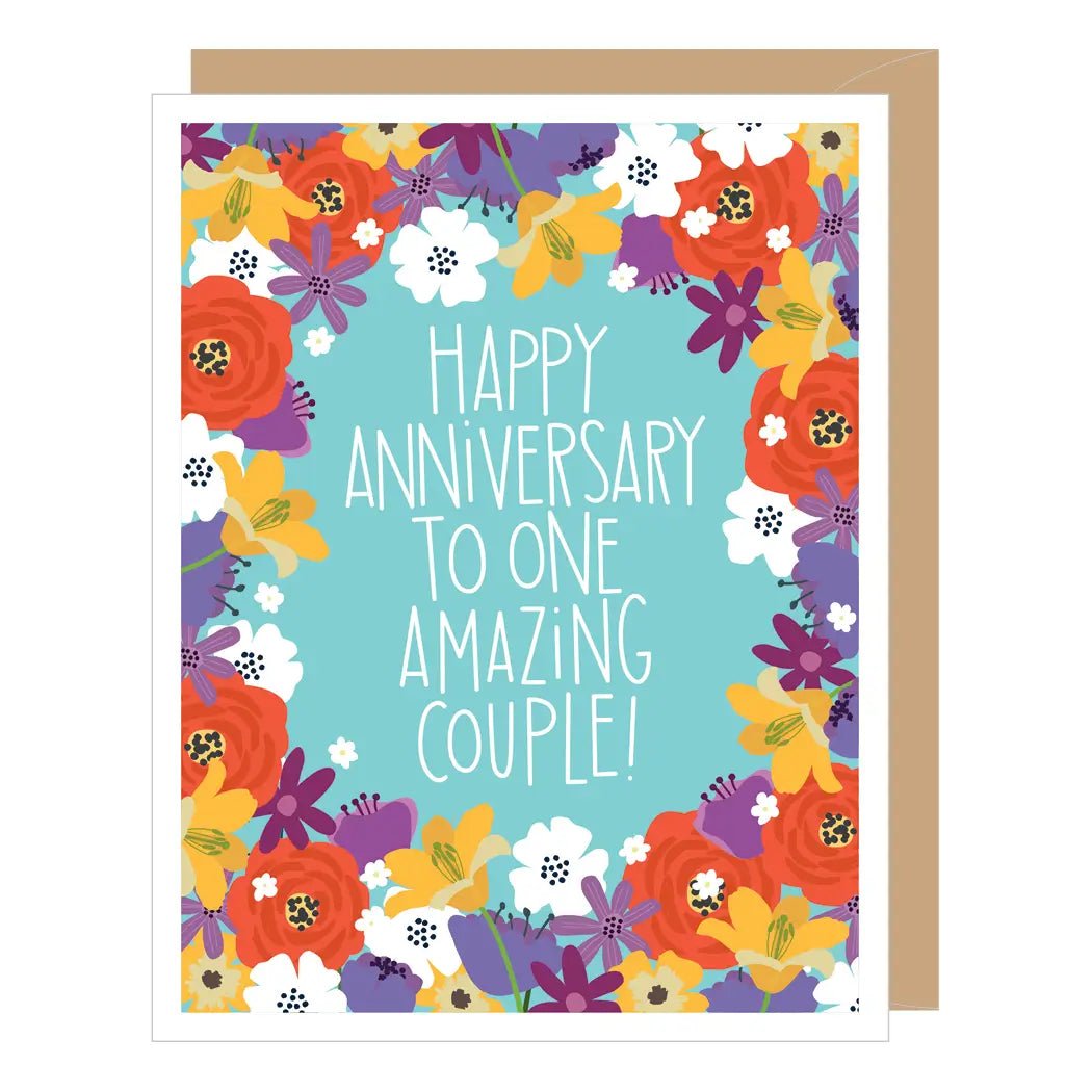 Floral One Amazing Couple Anniversary Card – Lemon And Lavender Toronto