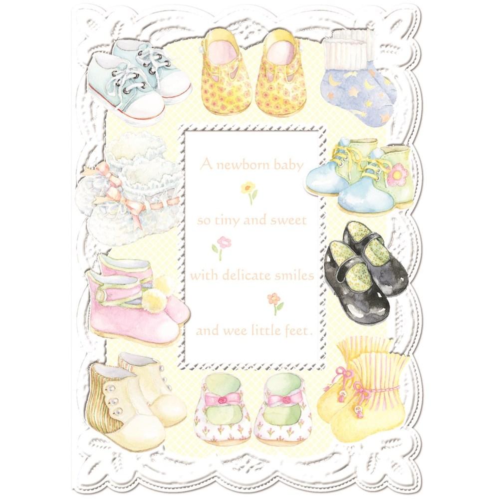 New Baby Booties Card – Lemon And Lavender Toronto