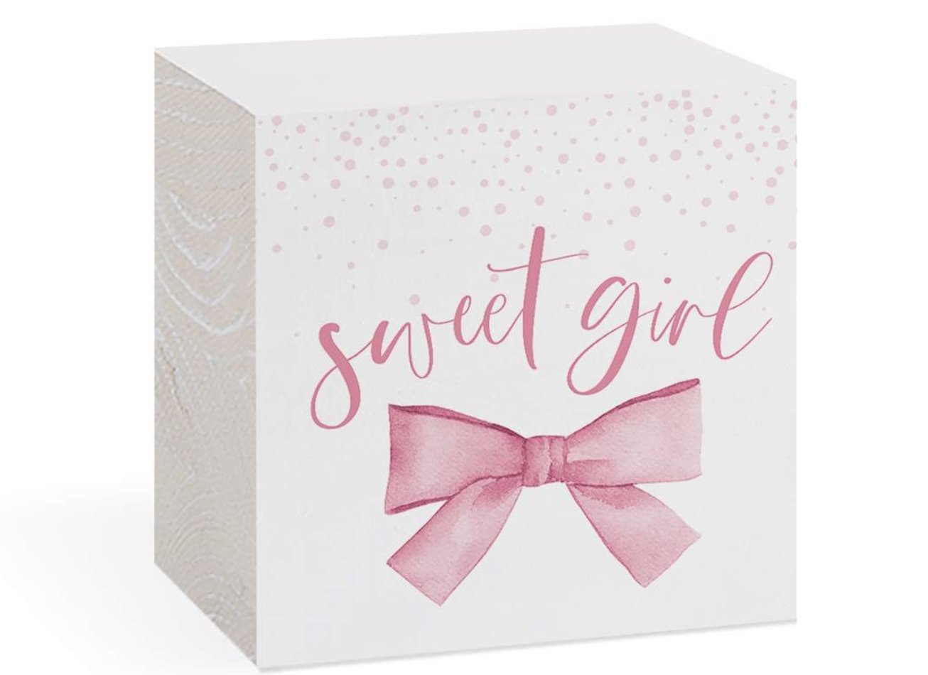 Sweet Girl Wooden Block Sign – Lemon And Lavender Toronto